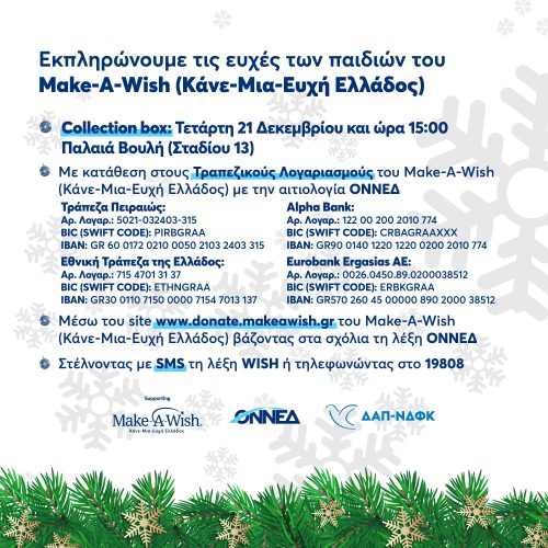 Χριστουγεννιάτικη δράση της ΟΝΝΕΔ: Στηρίζουμε το Make-A-Wish - The ...