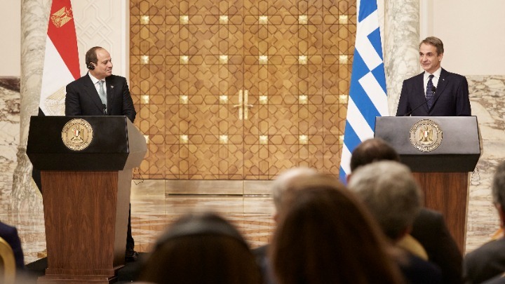 Συνάντηση του Κ.Μητσοτάκη με τον Πρόεδρο της Αιγύπτου πριν την έναρξη ...